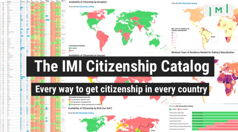 NEW: The IMI Citizenship Catalog - Every Path to Citizenship in Every Country - IMI Daily
